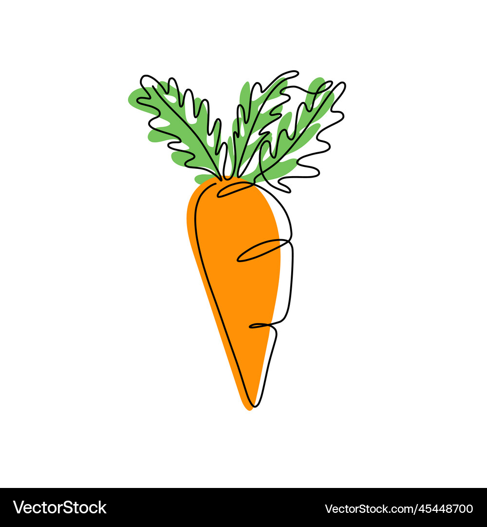 Hand drawn of a carrot Royalty Free Vector Image