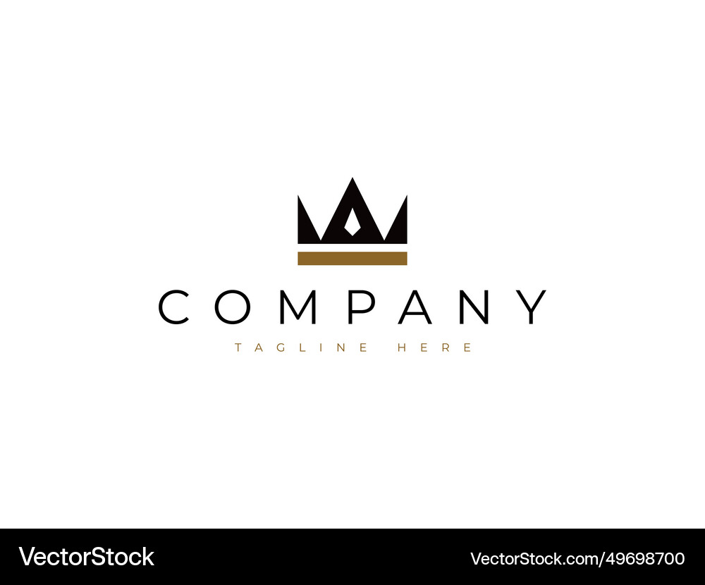 Luxury crown king queen logo design Royalty Free Vector