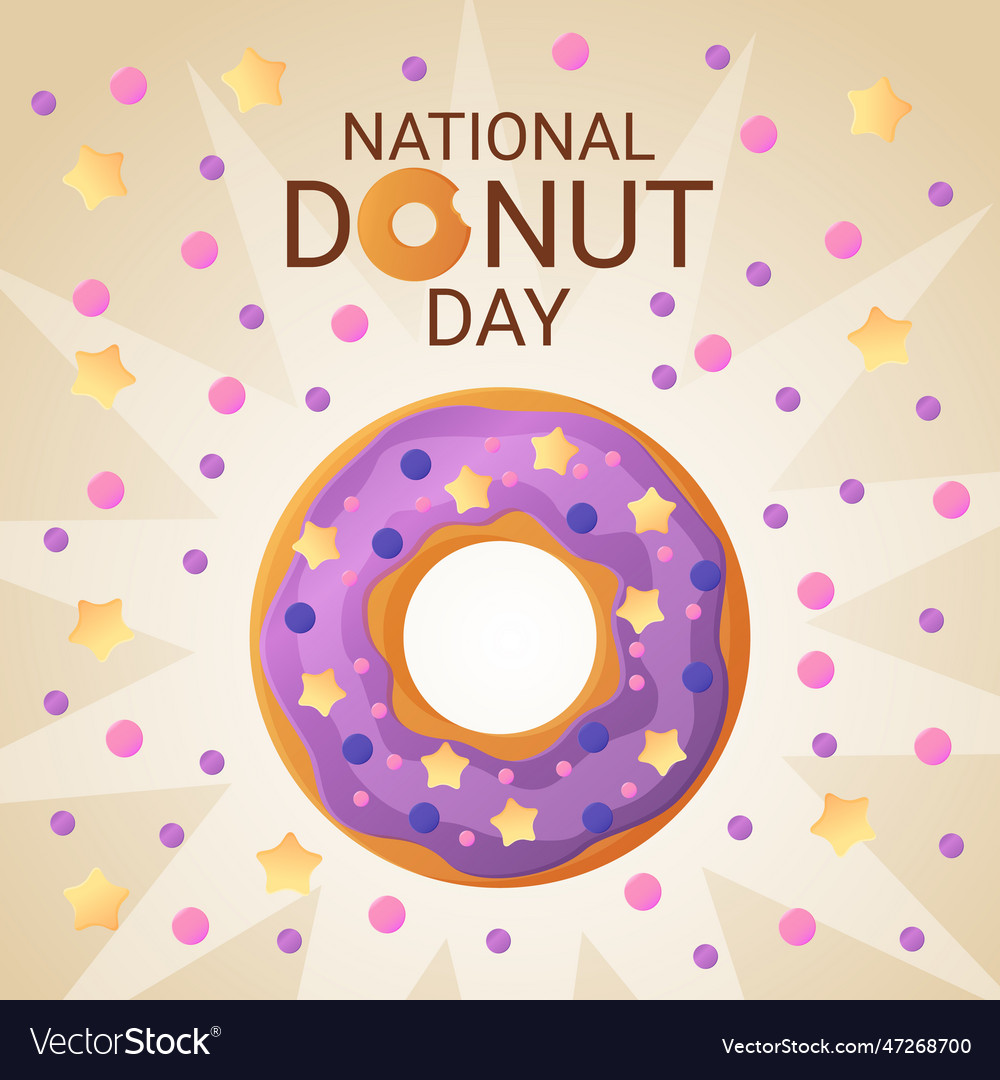 National donut day banner 2 june stock Royalty Free Vector National donut day banner 2 june stock Royalty Free Vector