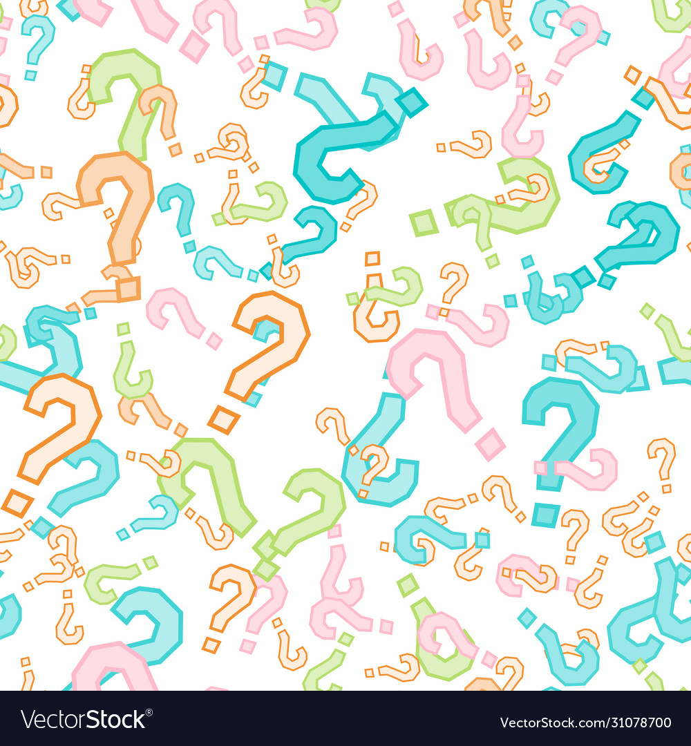 Quiz seamless pattern question marks doubt faq Vector Image