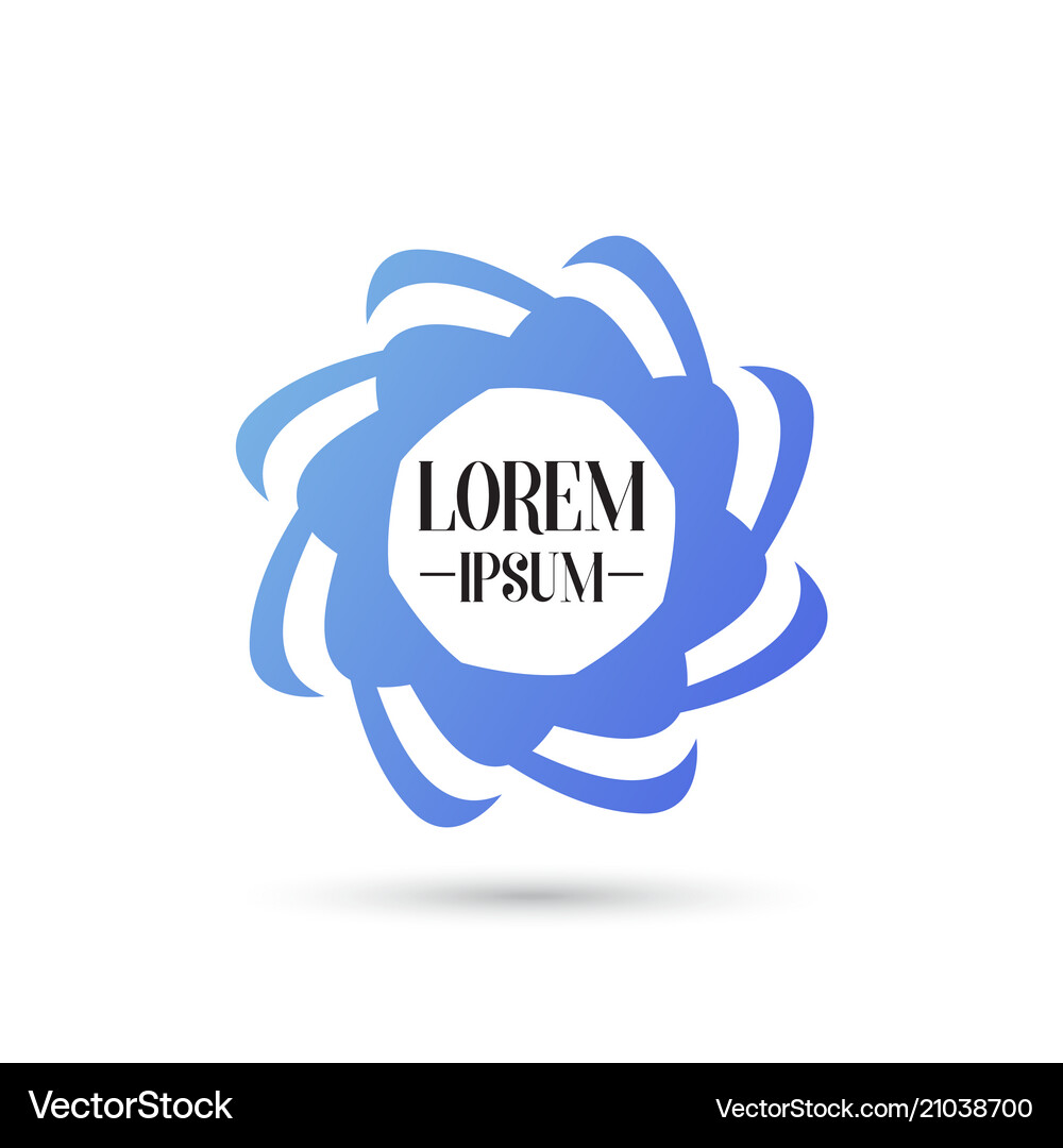 Ribbon twine circle abstract logo design template Vector Image