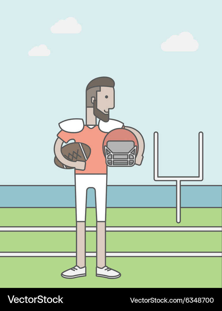 Rugby player man Royalty Free Vector Image - VectorStock