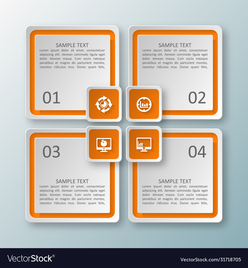 Abstract 3d paper infographics business template Vector Image Abstract 3d paper infographics business template Vector Image