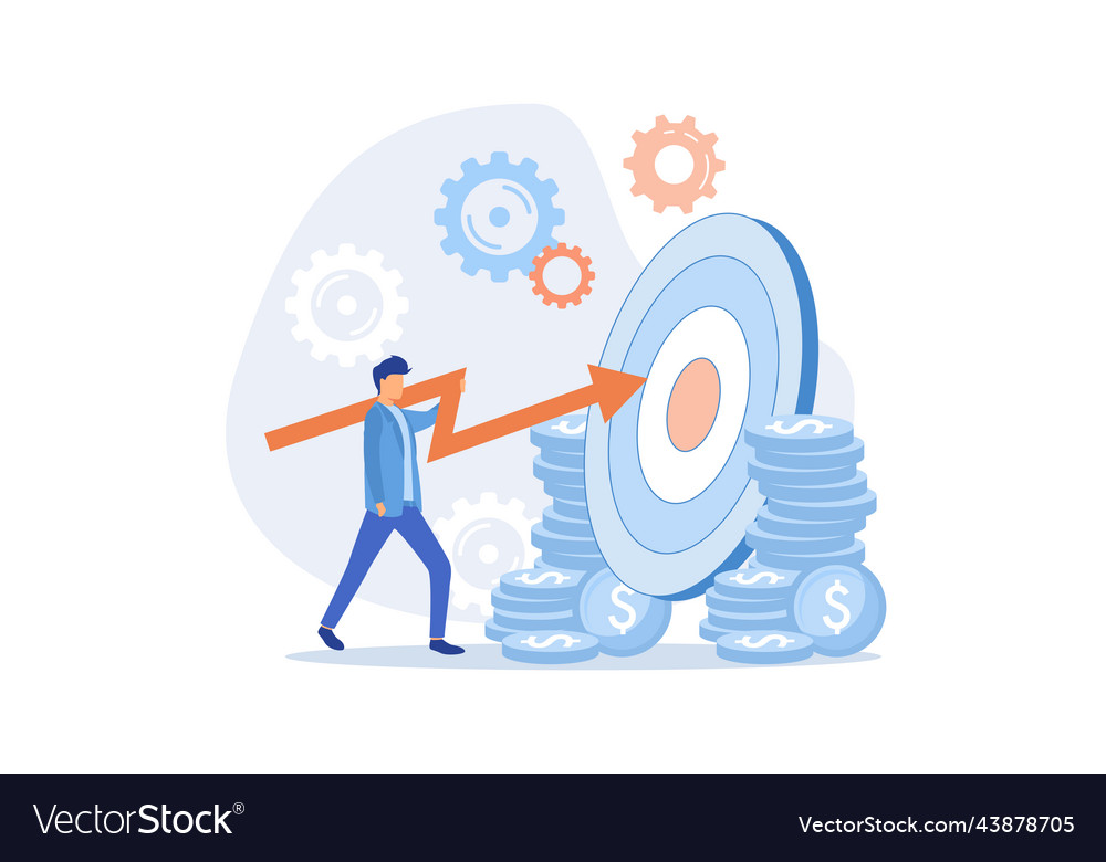 Business objective purpose or target goal Vector Image