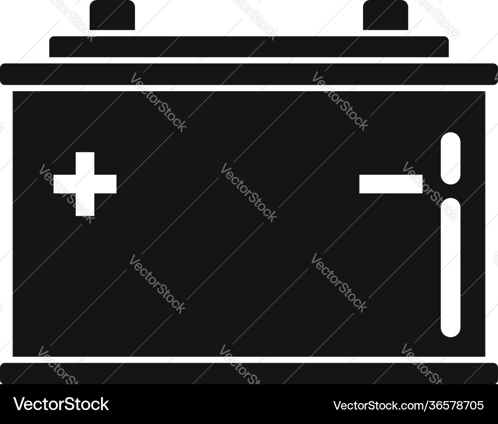 Car battery icon simple style Royalty Free Vector Image