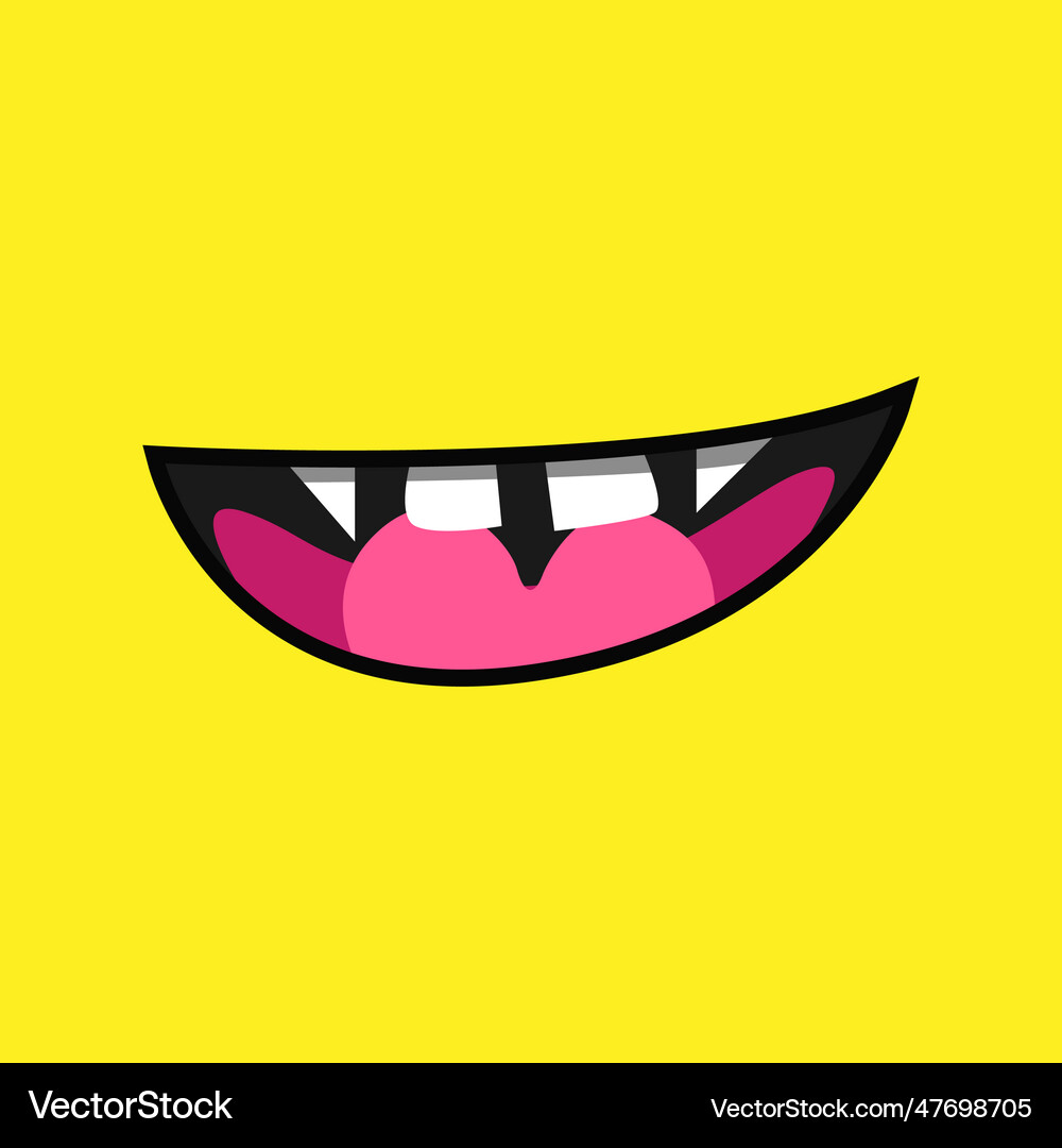 Cartoon mouth expression isolated Royalty Free Vector Image