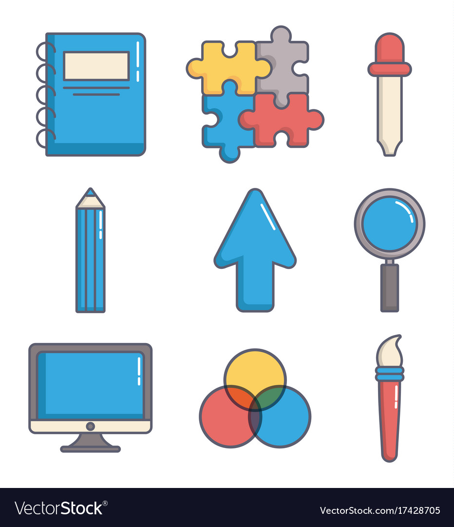 Creativity process design Royalty Free Vector Image