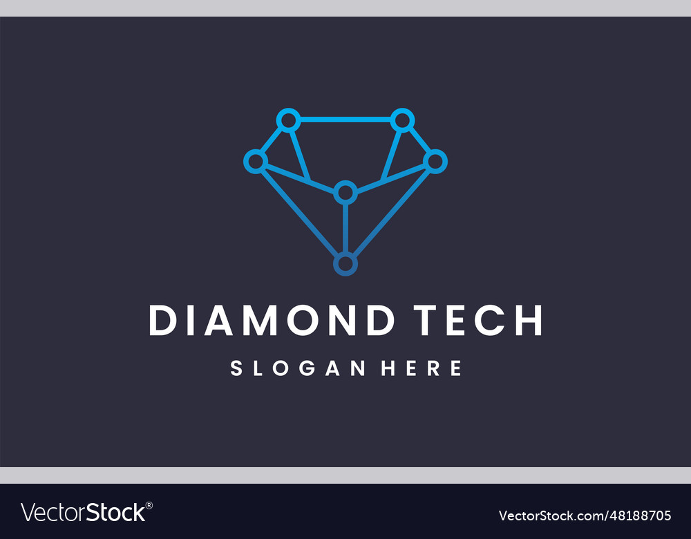 Diamond tech Royalty Free Vector Image - VectorStock