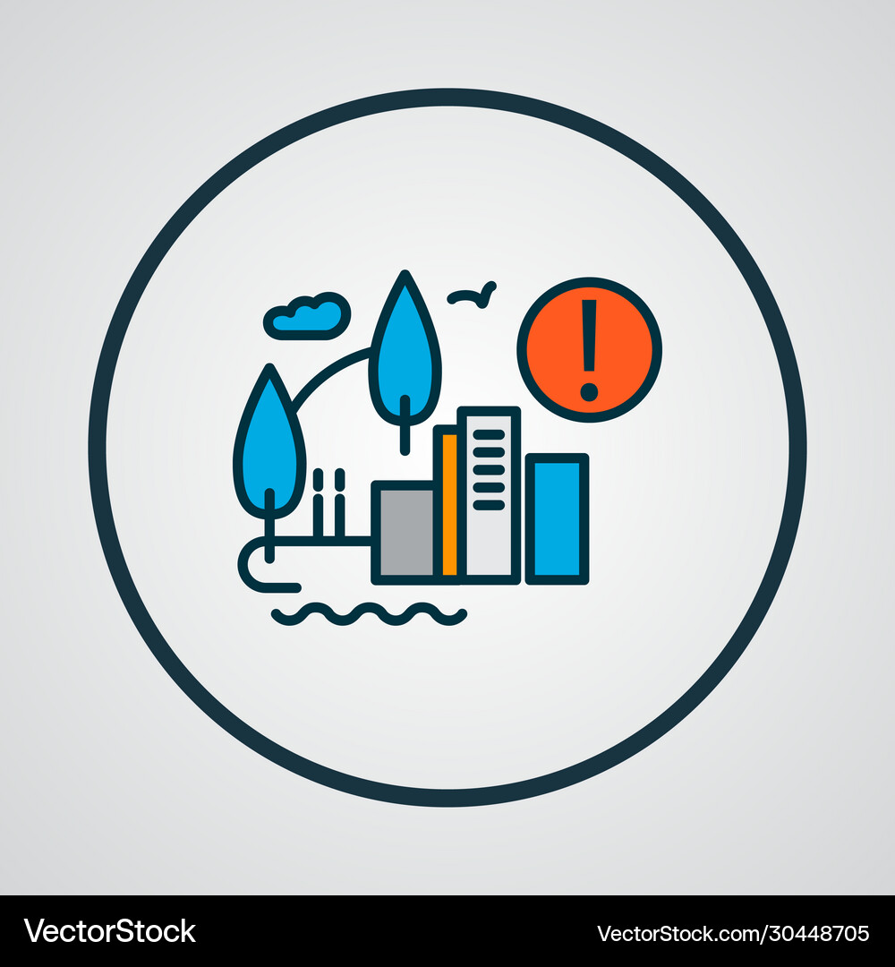 Expansion city icon colored line symbol Royalty Free Vector