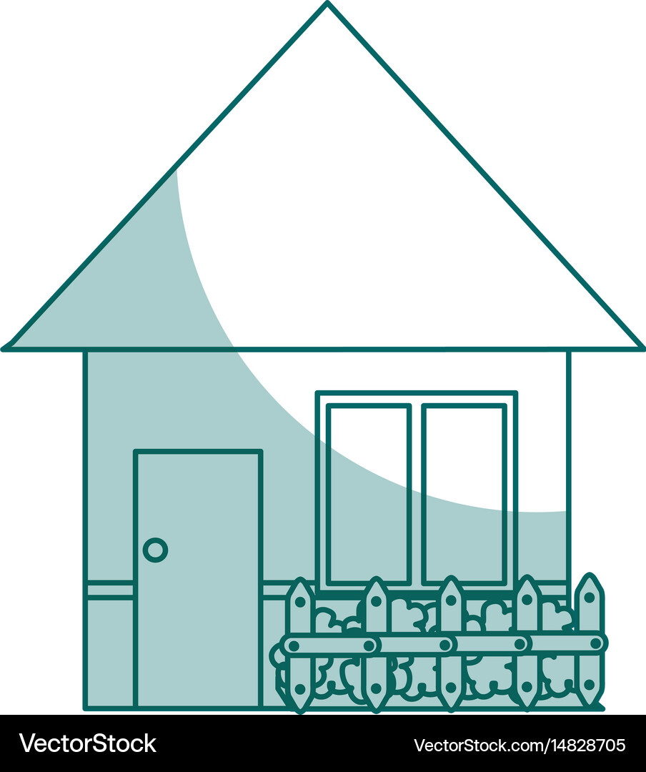 Exterior house isolated icon Royalty Free Vector Image