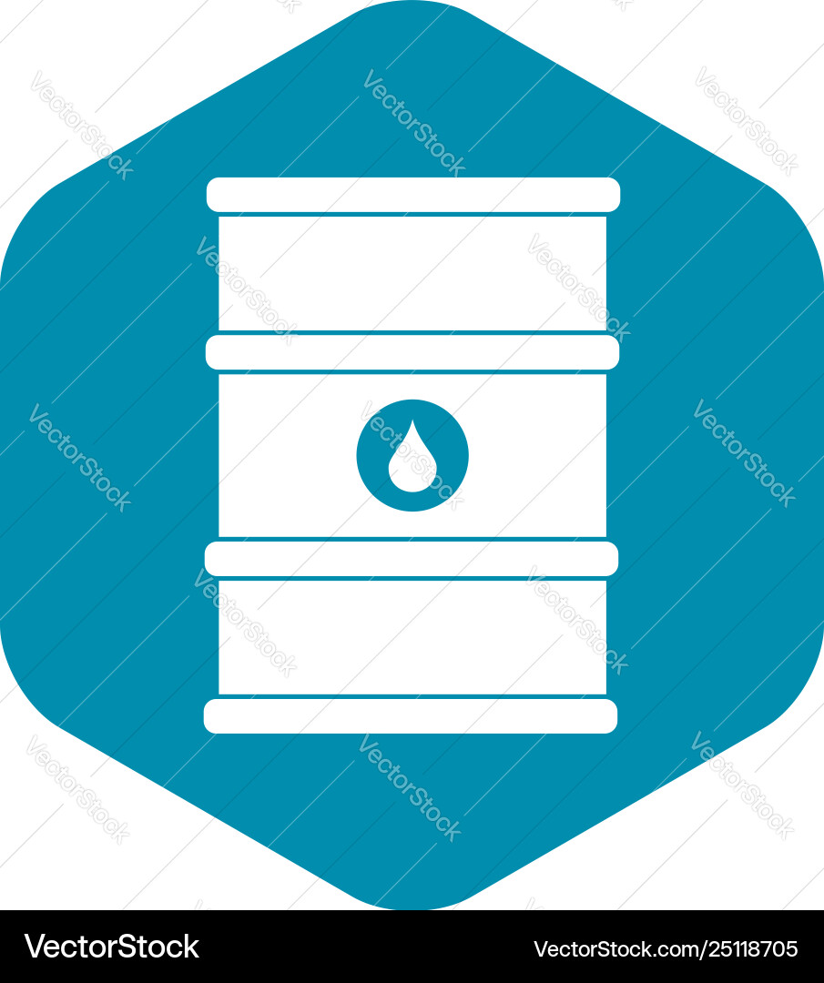 Oil barrel icon simple style Royalty Free Vector Image