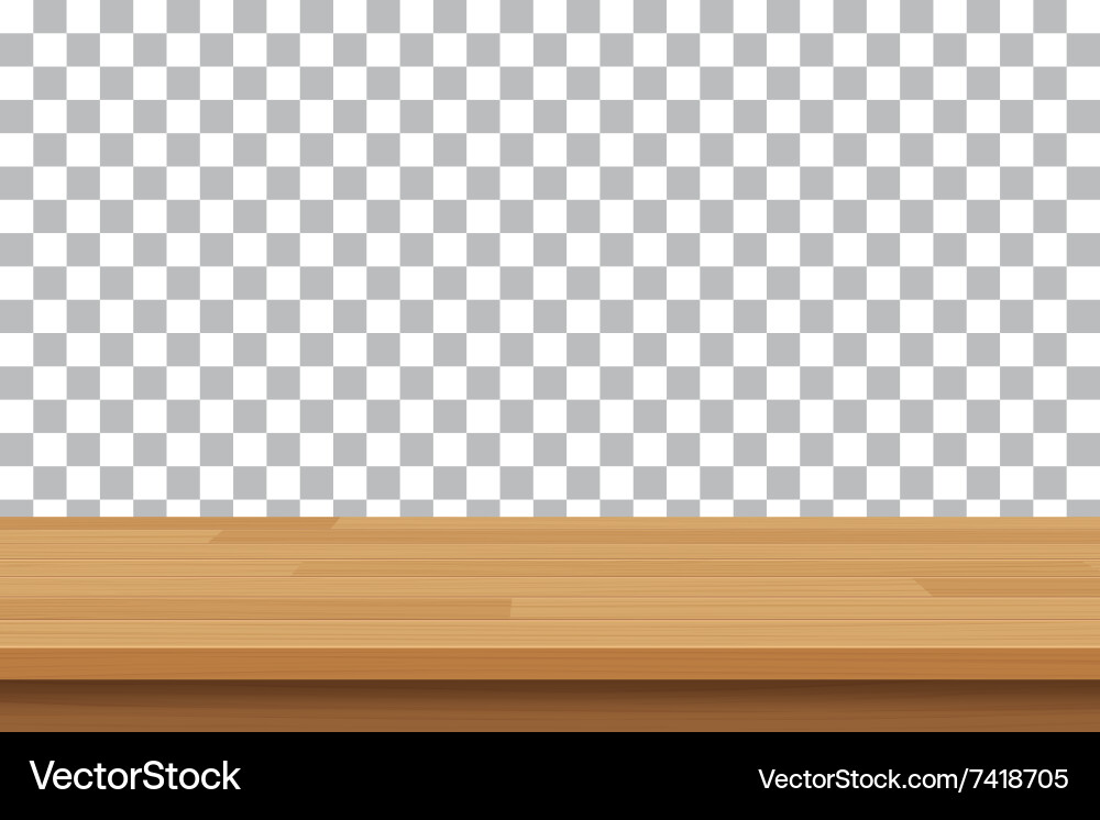 Wood table top on isolated background Royalty Free Vector