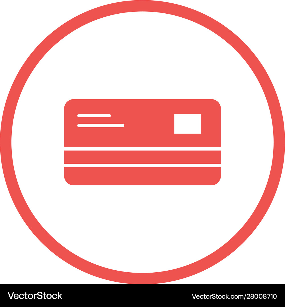 Beautiful atm card glyph icon Royalty Free Vector Image