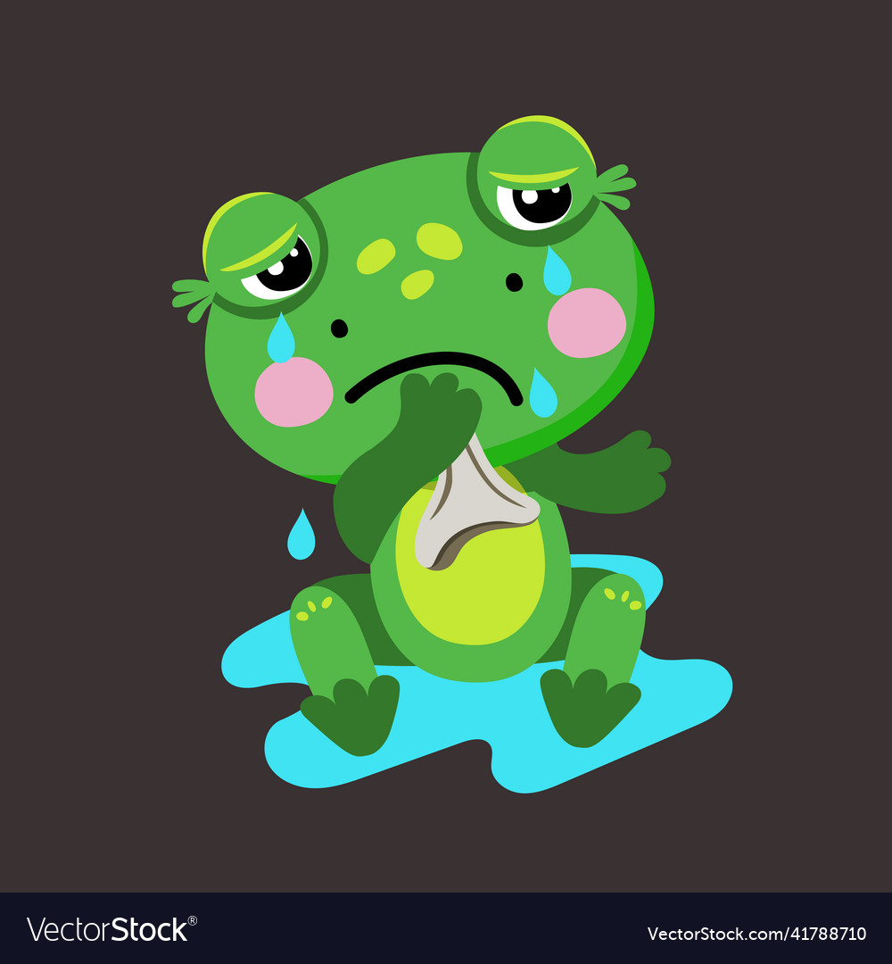Crying Frog Royalty Free Vector Image - VectorStock