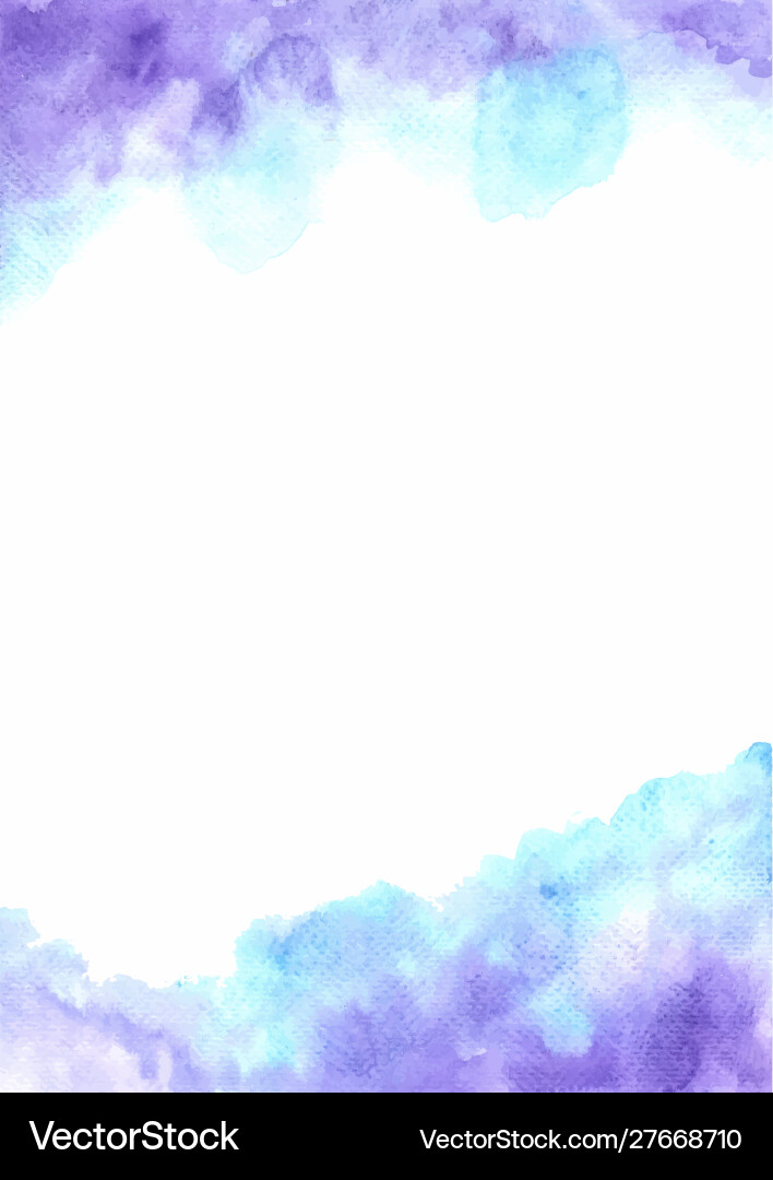 Fairy tale cloud sky watercolor background Vector Image