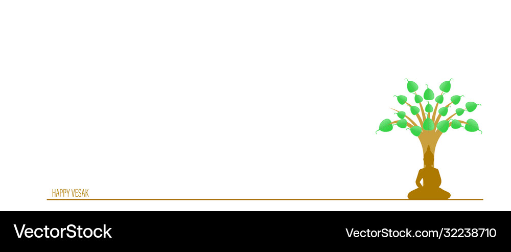 Sacred fig or pipal tree leaf buddha purnima Vector Image