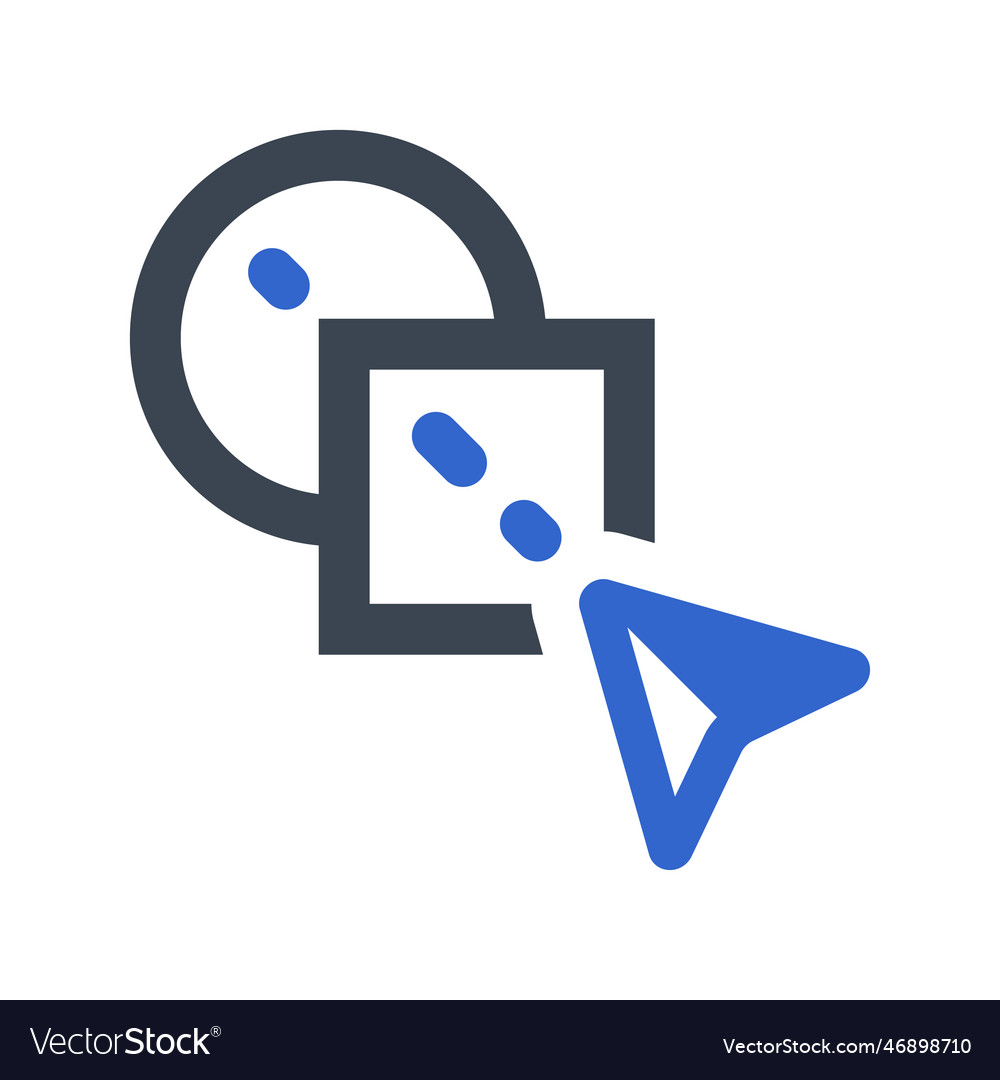 Shape builder tools icon Royalty Free Vector Image