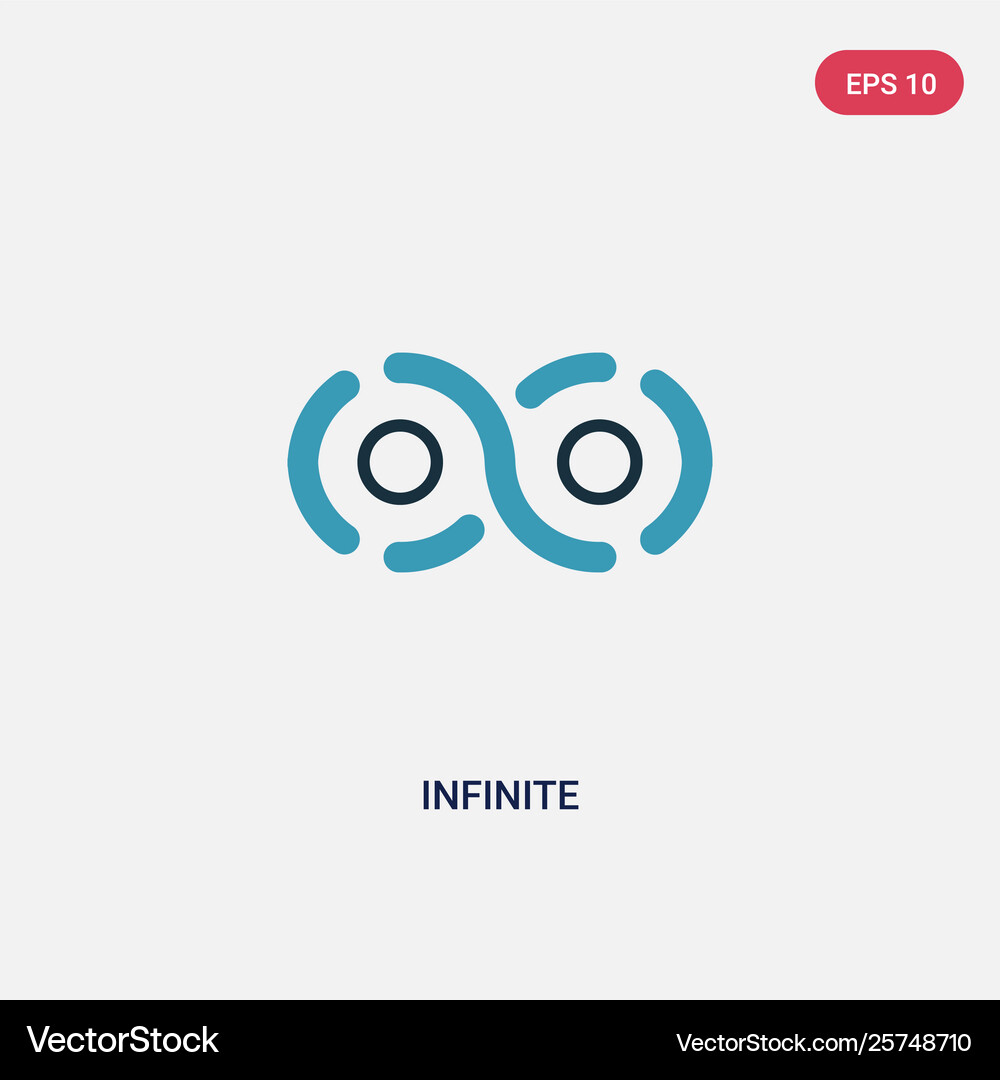 Two color infinite icon from signs concept Vector Image