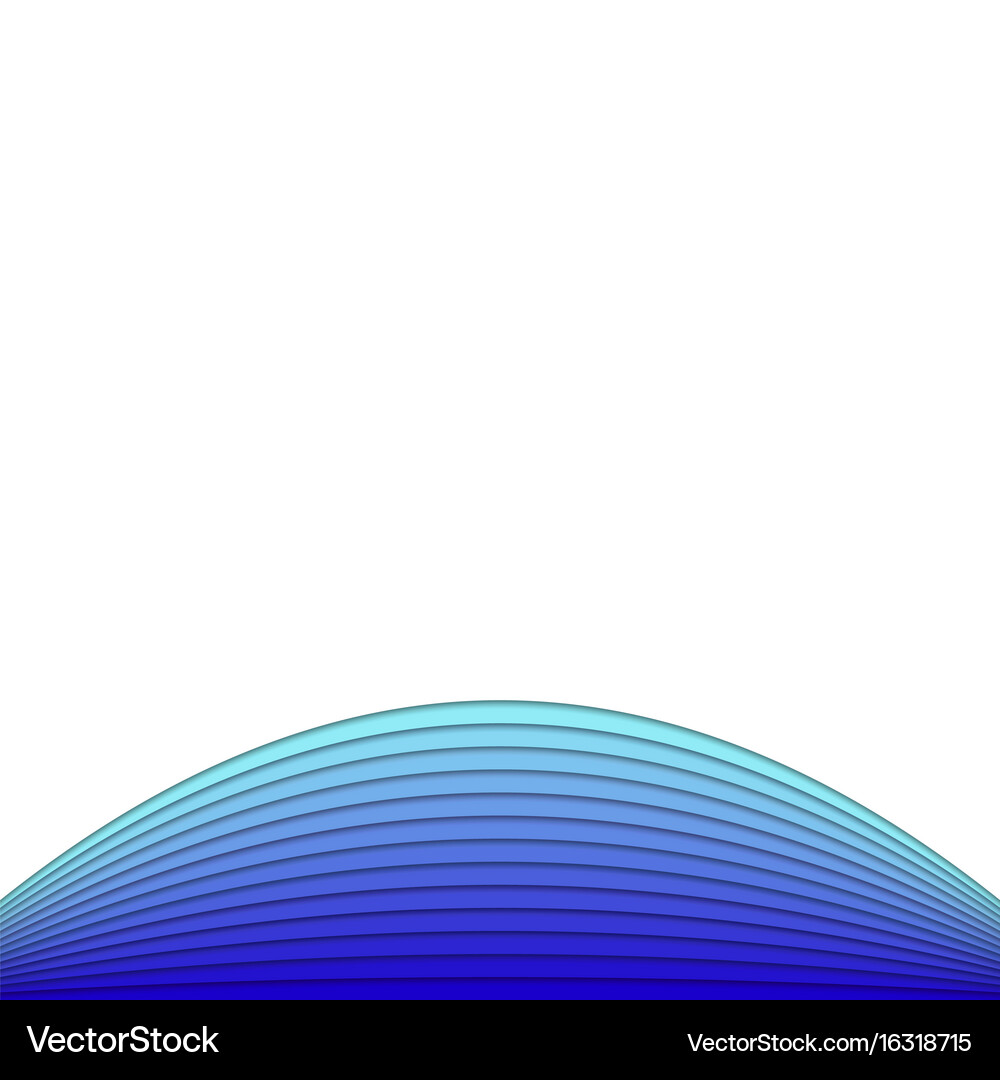 Abstract background from blue curves - poster Vector Image