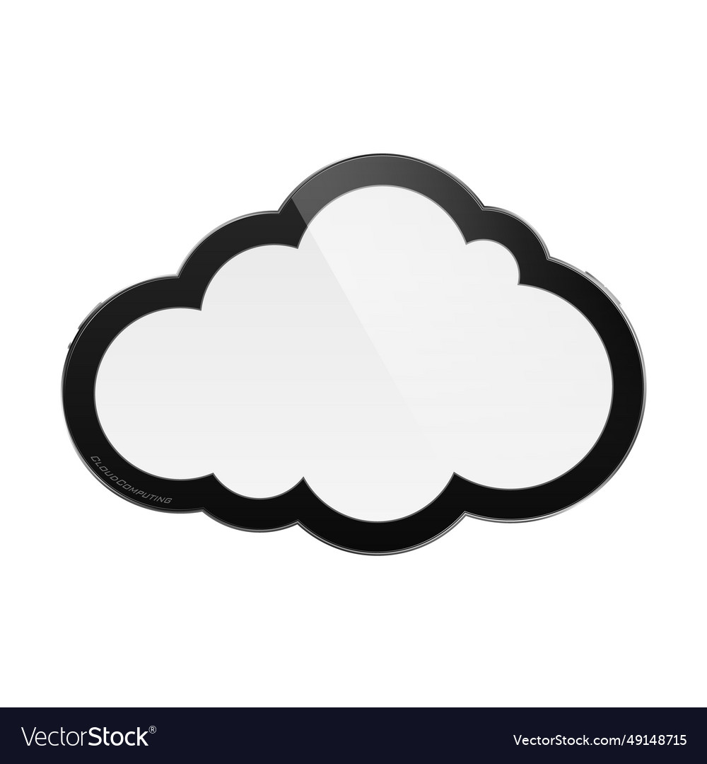 Abstract Isolated Cloud Computing Concept Vector Image