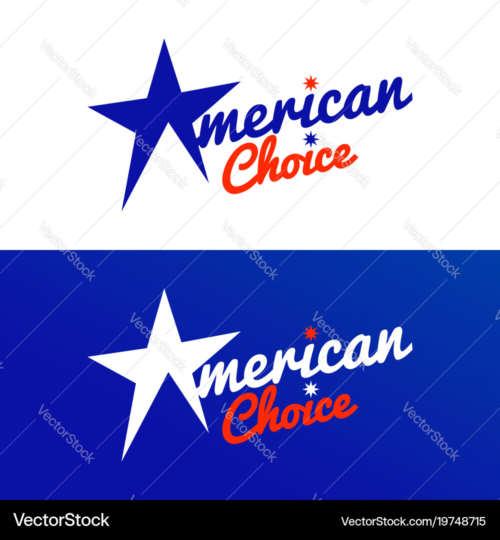 American choice star graphic design template Vector Image