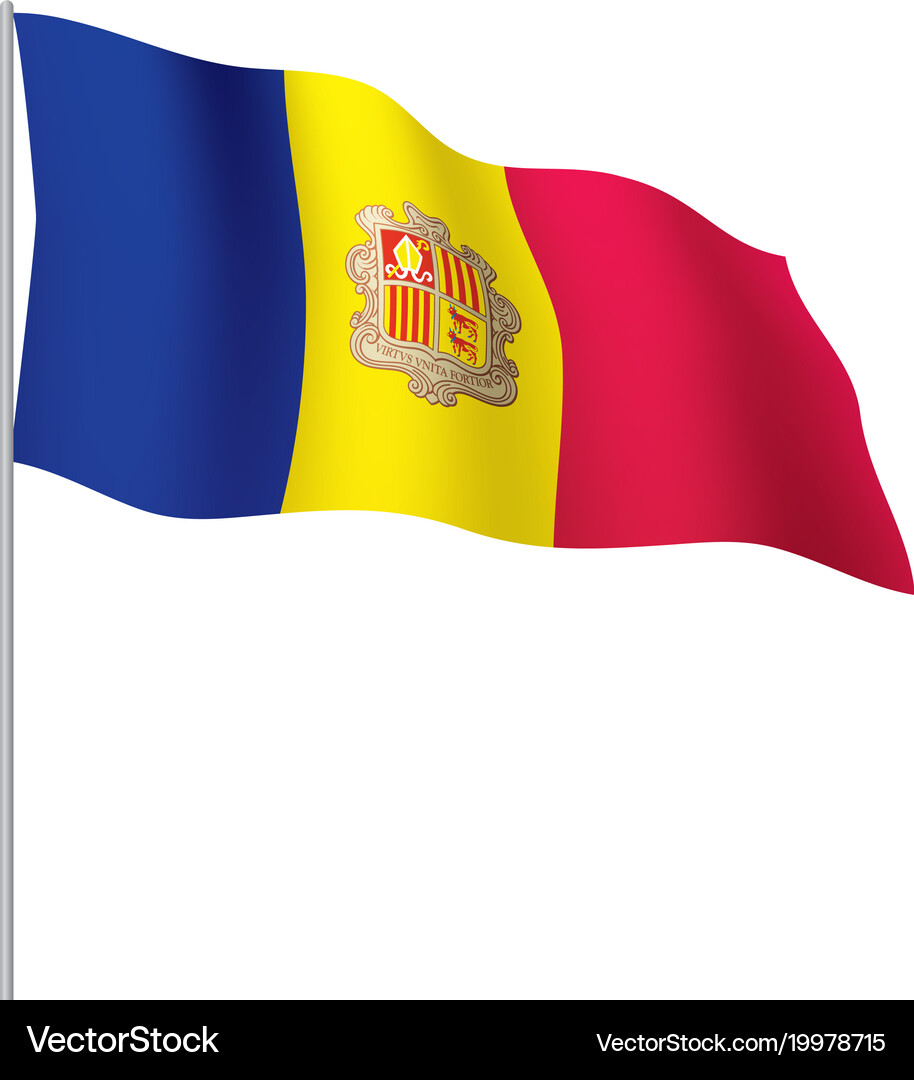 Andora flag Royalty Free Vector Image - VectorStock