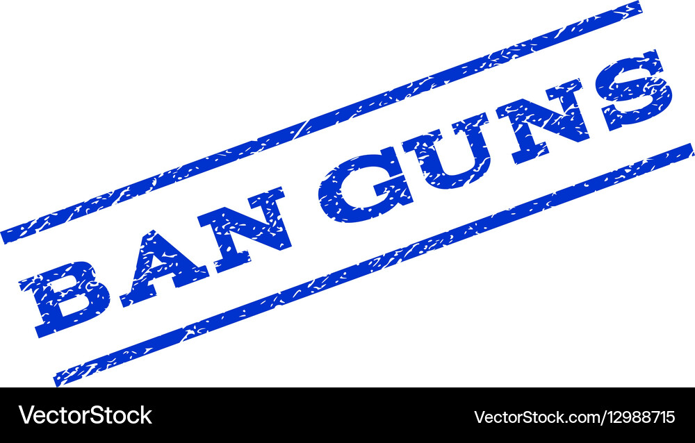 Ban guns watermark stamp Royalty Free Vector Image