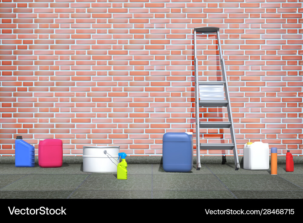Brick wall room repair Royalty Free Vector Image