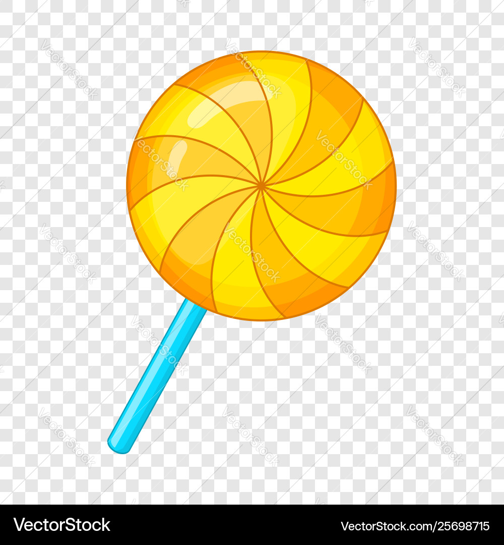 Candy on a stick icon cartoon style Royalty Free Vector