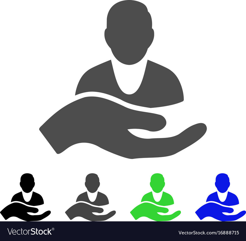 Client care hand flat icon Royalty Free Vector Image Client care hand flat icon Royalty Free Vector Image
