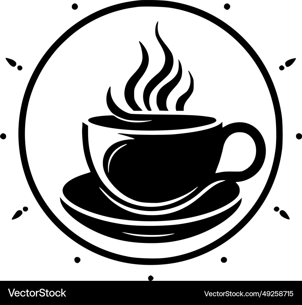 Coffee - black and white isolated icon Royalty Free Vector
