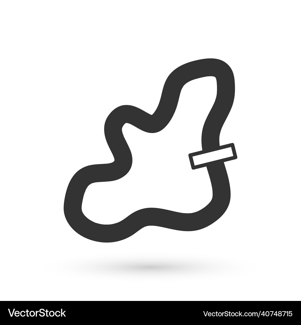 Grey racing track icon isolated on white Vector Image