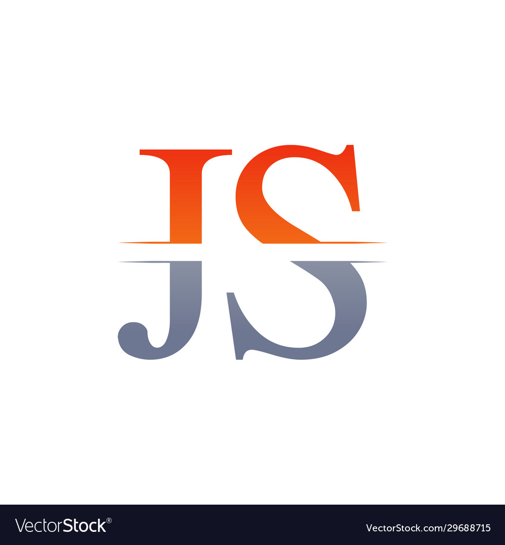 Js letter type logo design template abstract Vector Image
