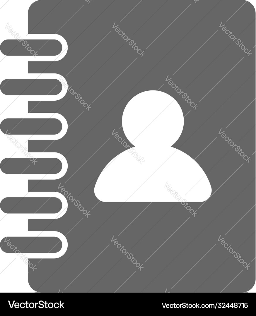 Phone book contact icon logo Royalty Free Vector Image