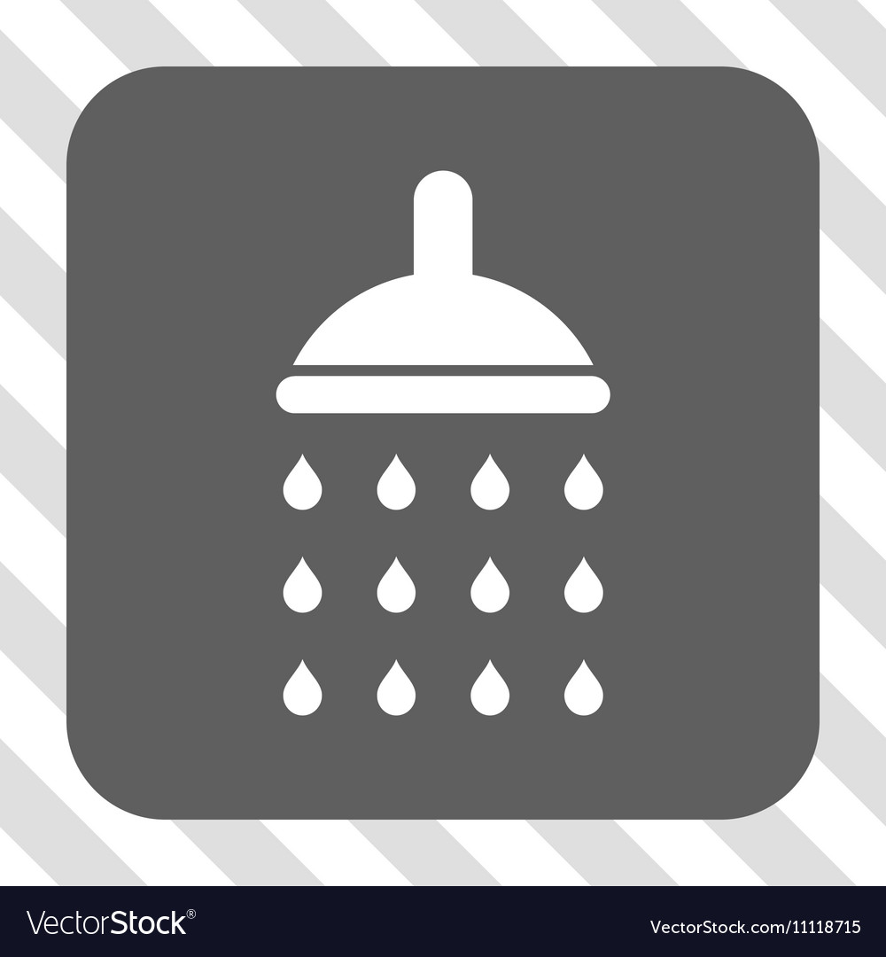 Shower rounded square button Royalty Free Vector Image