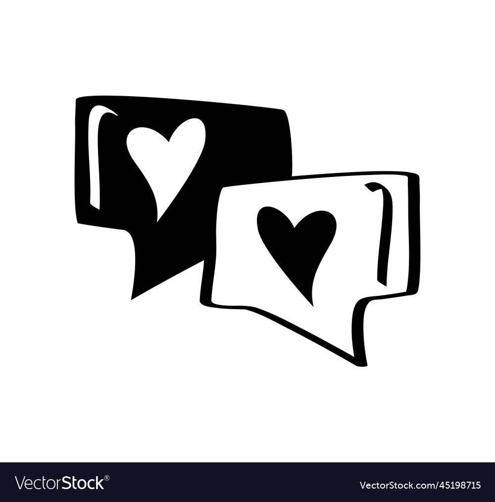 Speech bubbles valentines day Royalty Free Vector Image