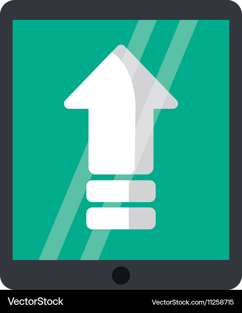 Upload arrow of digital concept Royalty Free Vector Image