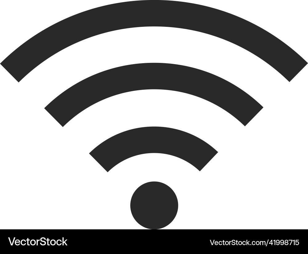 Wi-fi black line icon wireless connection symbol Vector Image