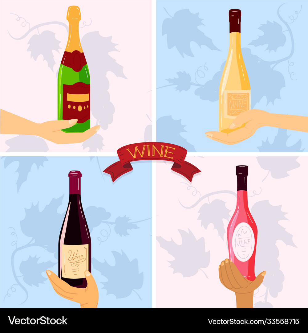 Wine glass bottle cartoon Royalty Free Vector Image