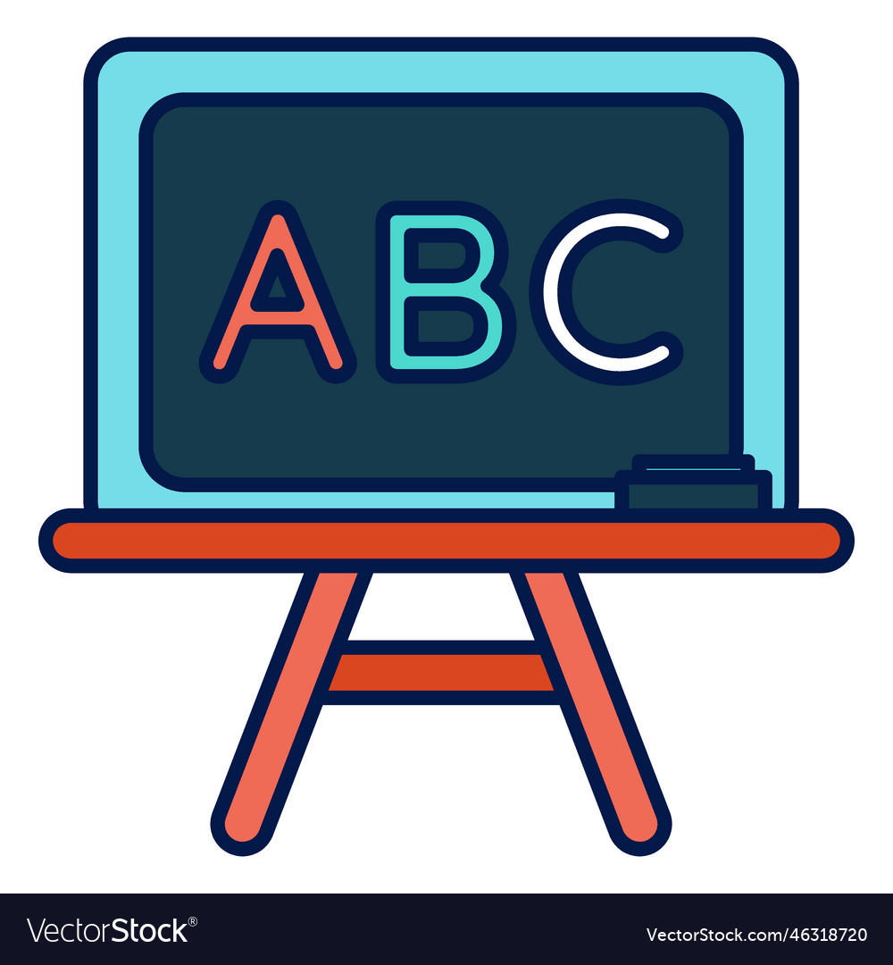Abc chalkboard icon Royalty Free Vector Image - VectorStock