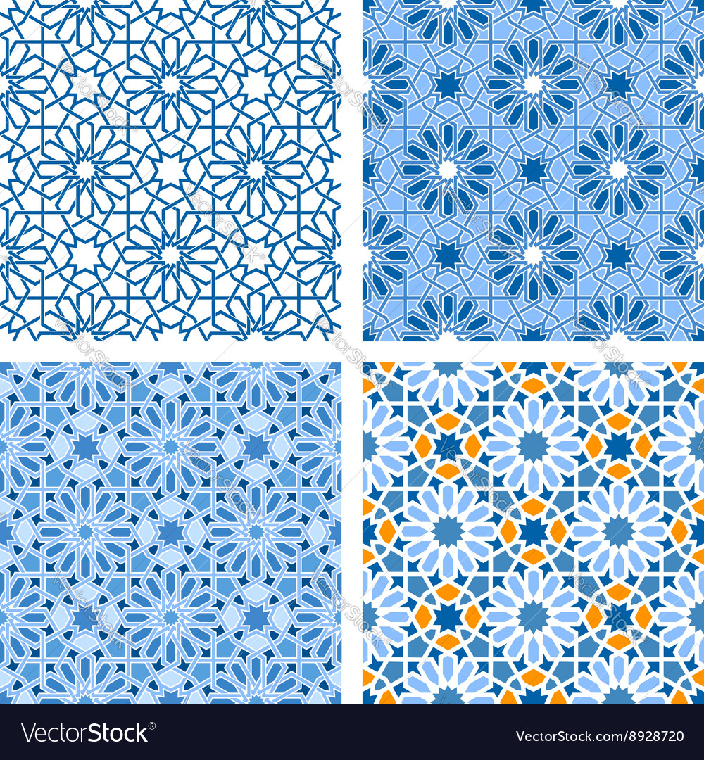 Arabic patterns set Royalty Free Vector Image - VectorStock