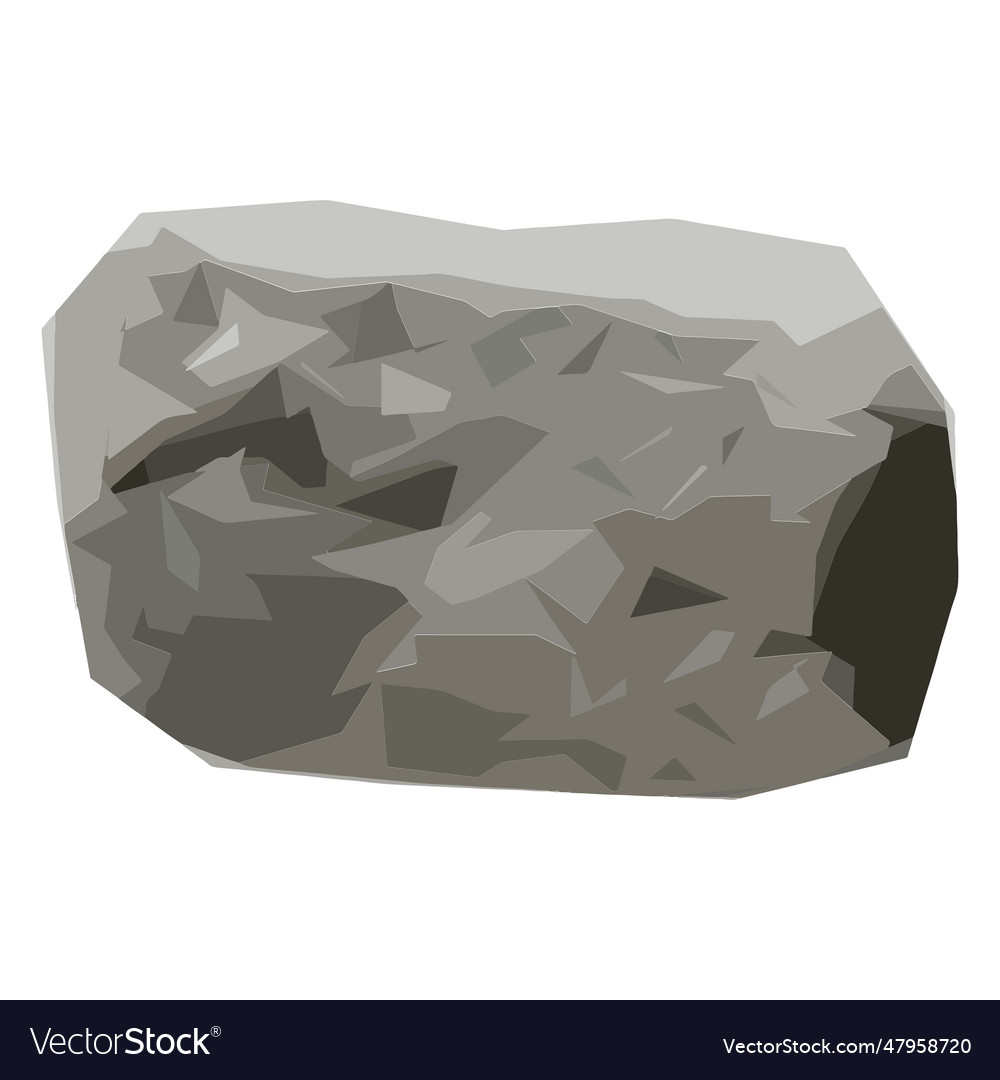 Boulder stone Royalty Free Vector Image - VectorStock