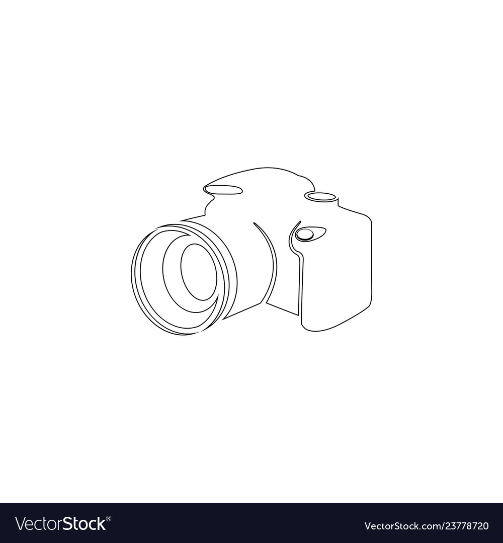 Camera flat icon Royalty Free Vector Image - VectorStock