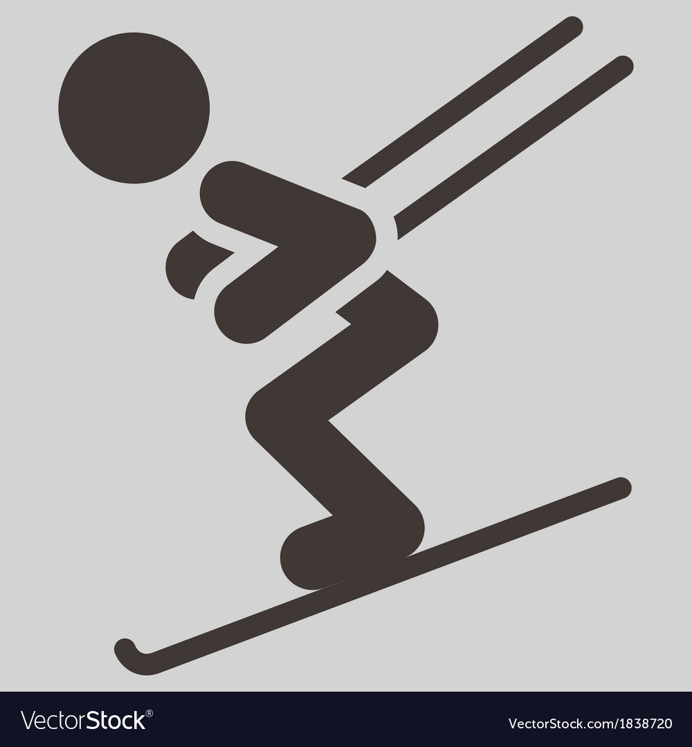 Downhill skiing Royalty Free Vector Image - VectorStock