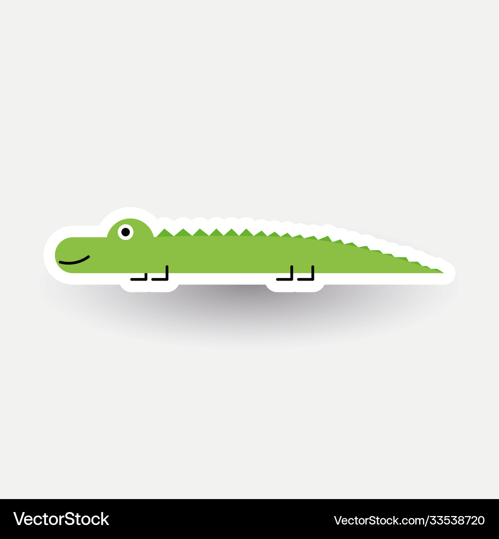 Happy crocodile cartoon character Royalty Free Vector Image