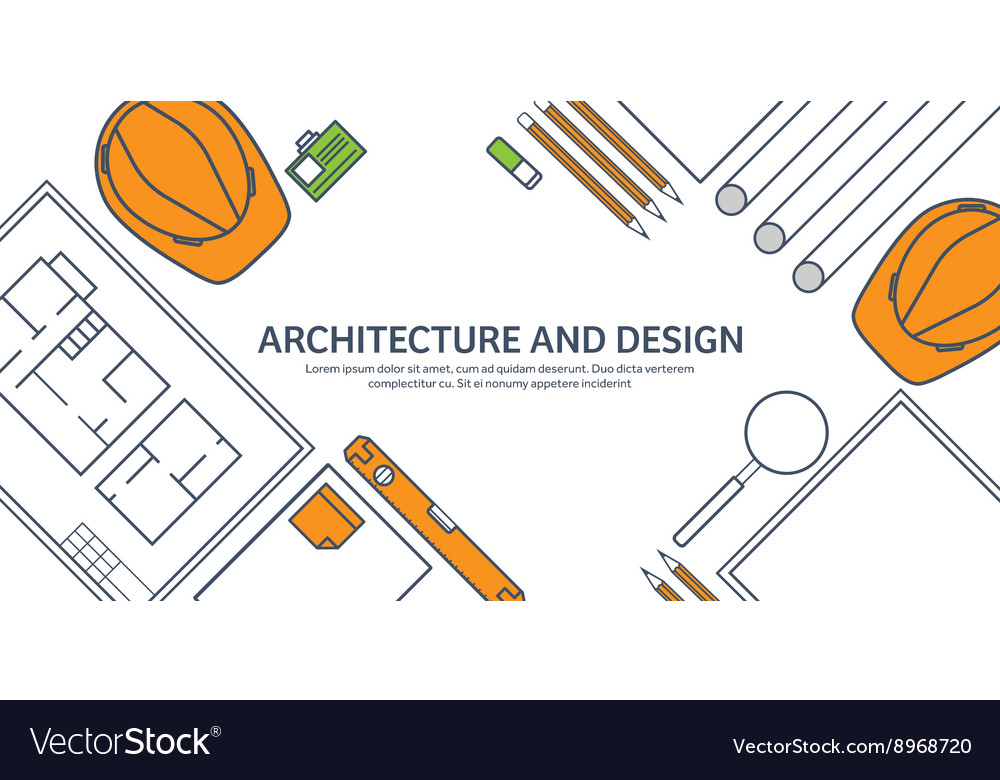 Lined outline engineering Royalty Free Vector Image