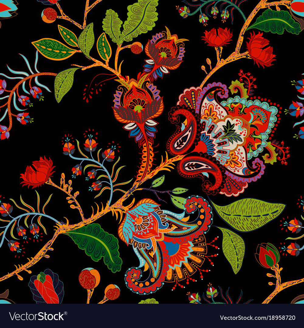 Seamless nature pattern background with Royalty Free Vector