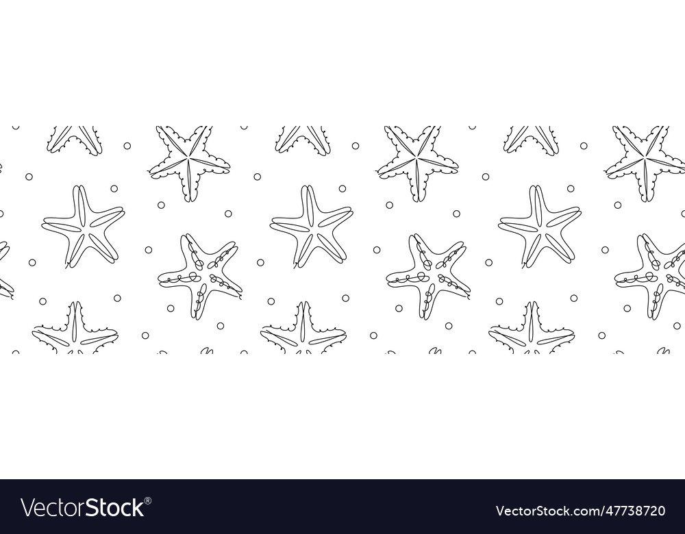 Starfish seamless pattern Royalty Free Vector Image