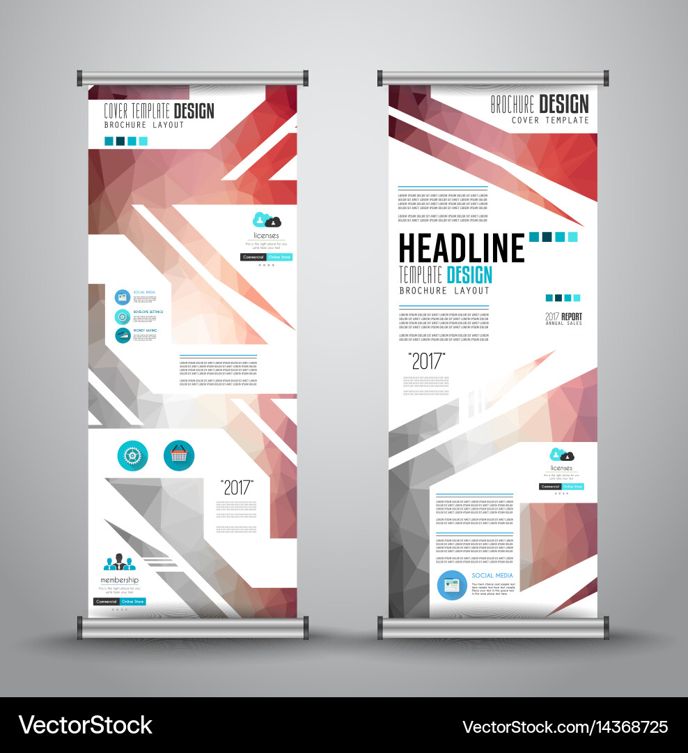 Advertisement roll up business flyer or brochure Vector Image