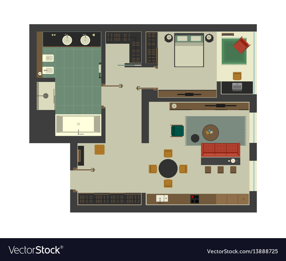 Architectural plan Royalty Free Vector Image - VectorStock